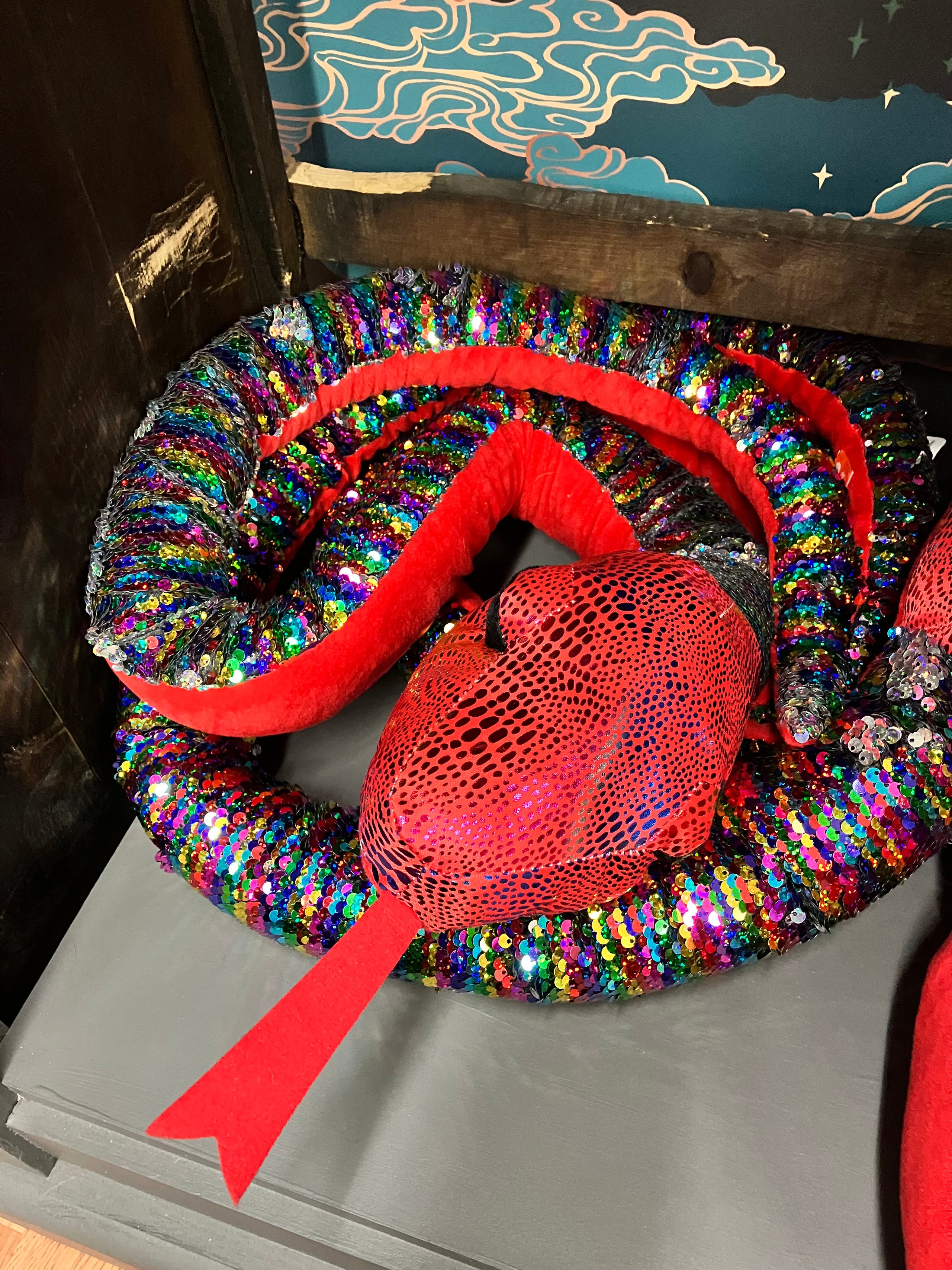 Wild Republic - Rainbow Sequin Snake - 54" | The Imaginary Bookshop